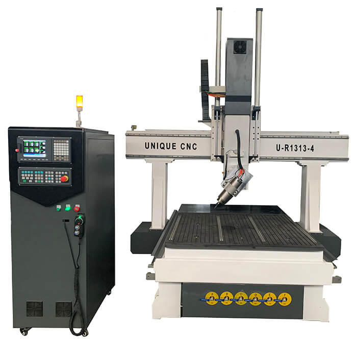 1300x1300x650mm 4 axis woodworking CNC Router with swing spindle is ...